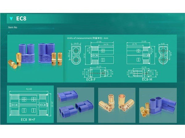 RC-EC8 CONNECTOR PAIR - Communica [Part No: RC-EC8 CONNECTOR PAIR]