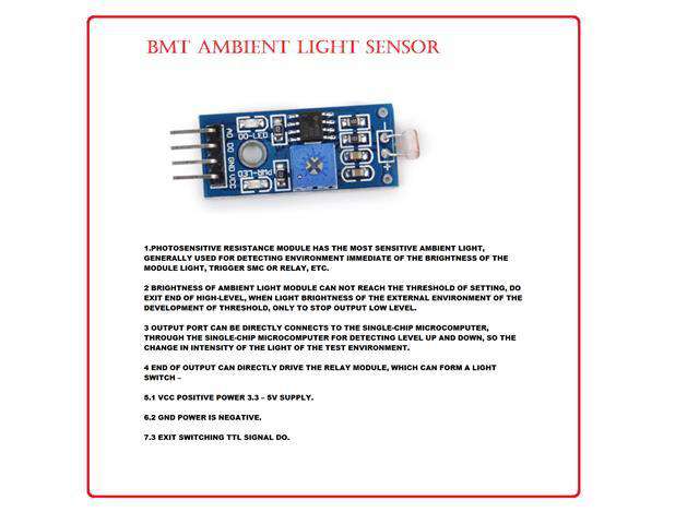 BMT AMBIENT LIGHT SENSOR - Communica [Part No: BMT AMBIENT LIGHT SENSOR]