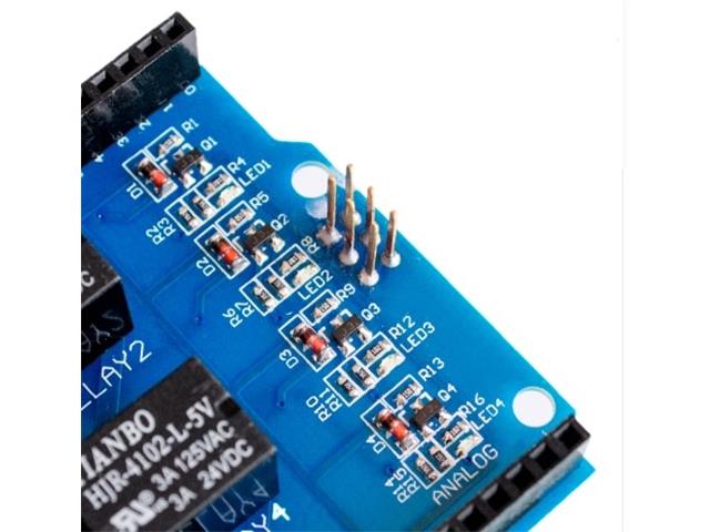 HKD 4 CHANNEL RELAY SHIELD - Communica [Part No: HKD 4 CHANNEL RELAY SHIELD]